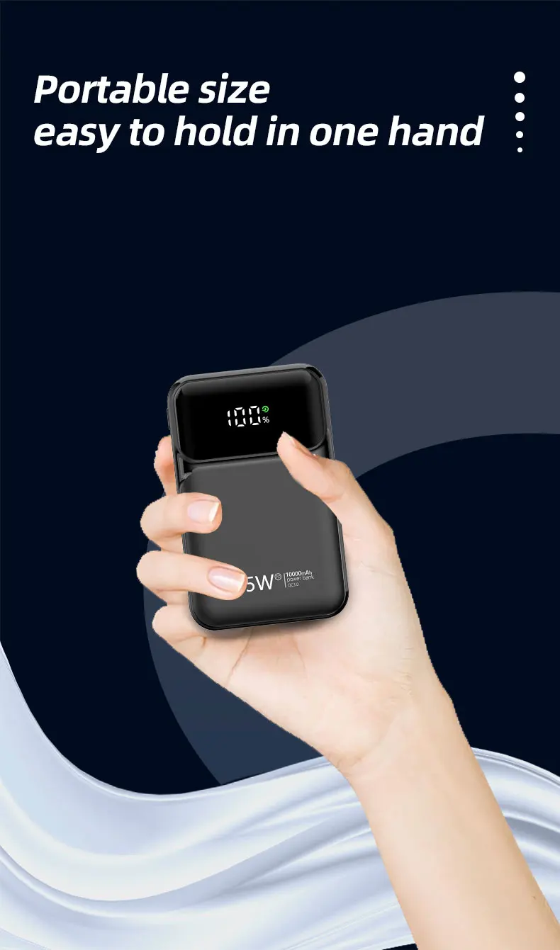 2023 Custom 22.5w Pd 10000mah Power Bank Fast Charge Charging With Digital Display Powerbank for ...