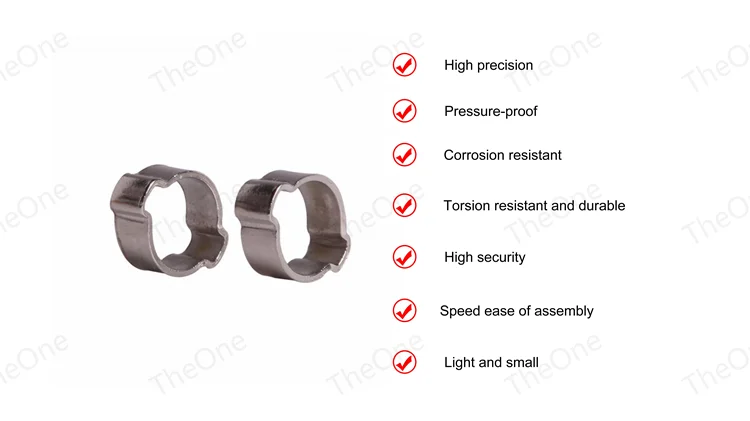 Double Ear Clamp Galvanized Hose Clamp Quick Mounting Hoop Galvanized ...