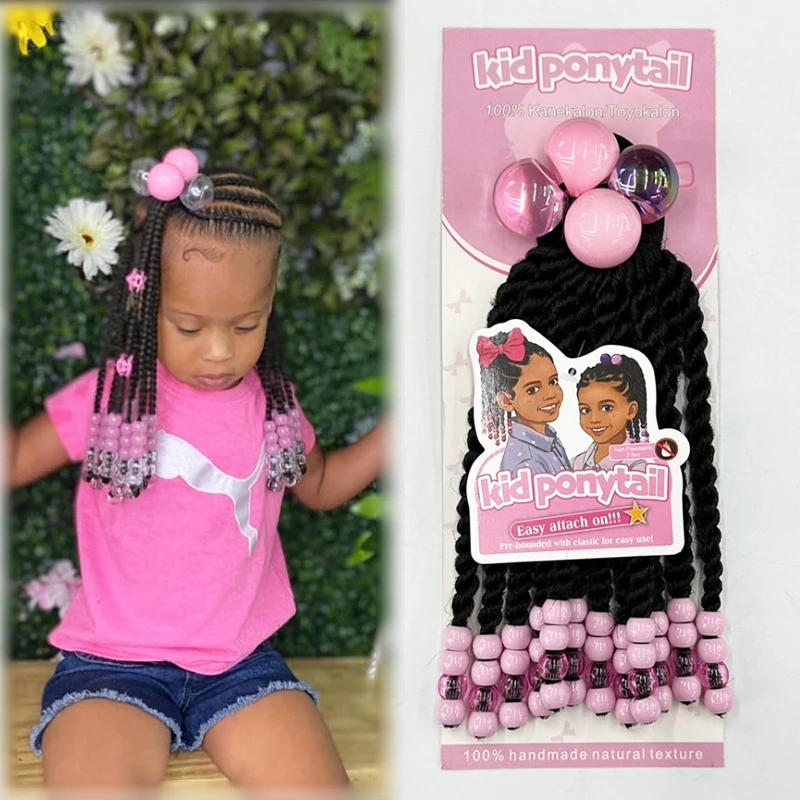 Vivian Kids Hair Ballies Extension with Bow and Beads