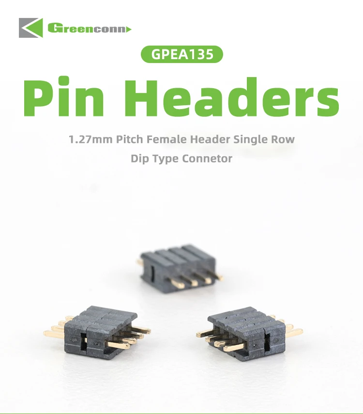Pin Header Connector Female Pitch 1.27mm Pin Header Board Spacer Single ...