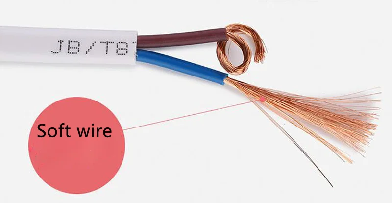 5 Meter Elektrische Draad Koperen RVVB Omhulde Draad En Kabel Lijn 2 ...