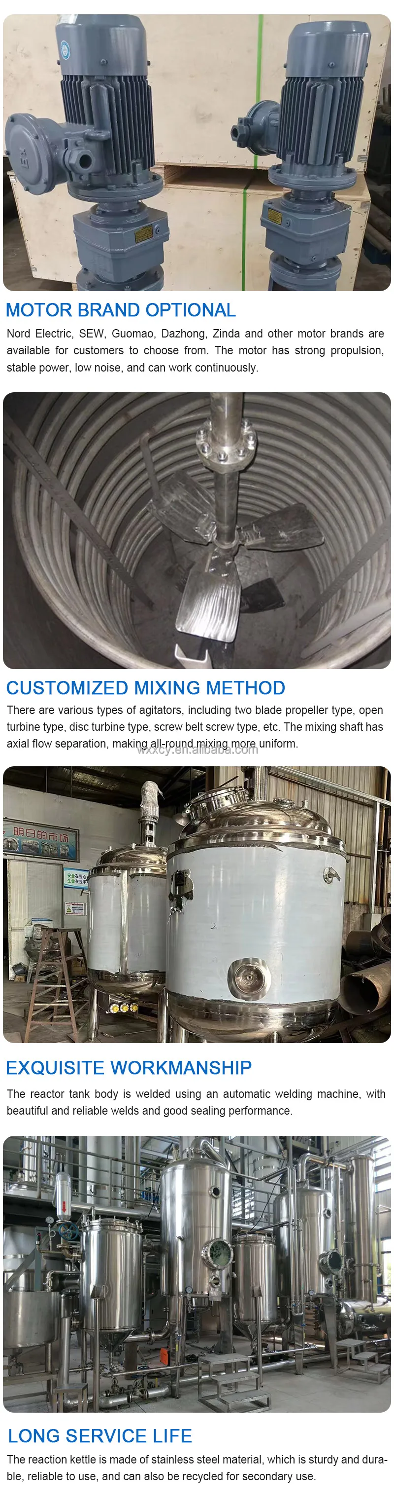 50-5000l Stainless Steel Chemical Reactor Stainless Steel Reactor ...