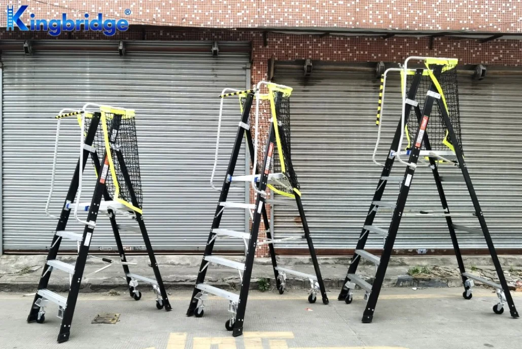 Kingbridge Movable Warehouse Fiberglass Platform Ladder