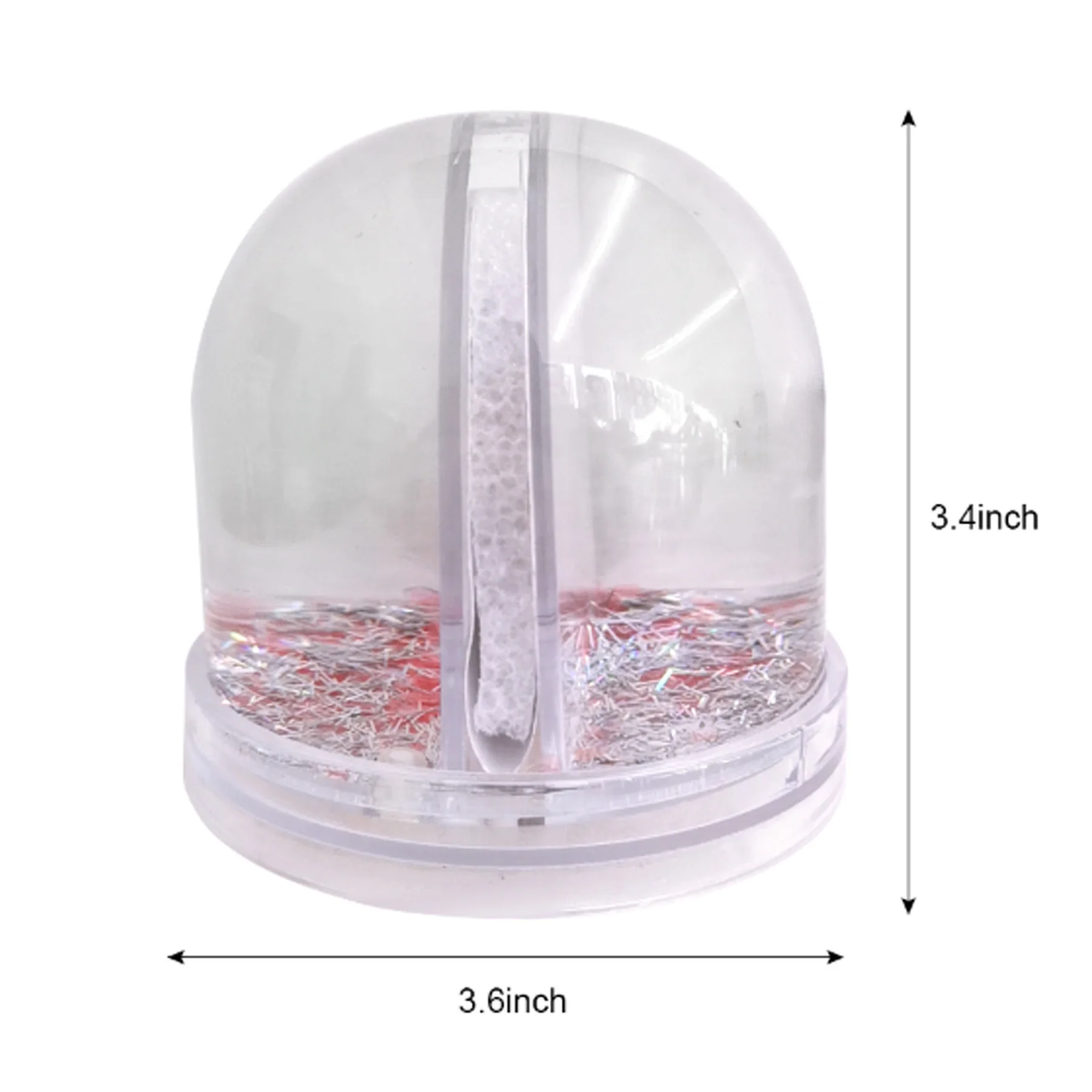 Glitter Acrylic Snow Globe Frame Mini Photo Snowing Frame Plastic ...