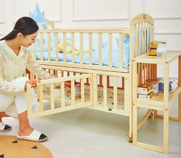 Customizable Multifunctional Cheap Wooden Cot Baby Bedroom Furniture ...