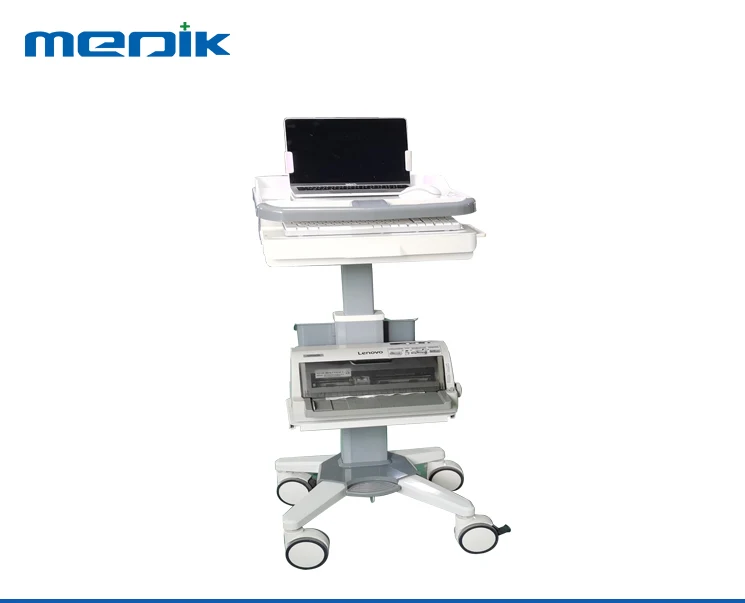 Mobile Adjustable Rolling Medical Workstation Cart with Laptop Stand ...