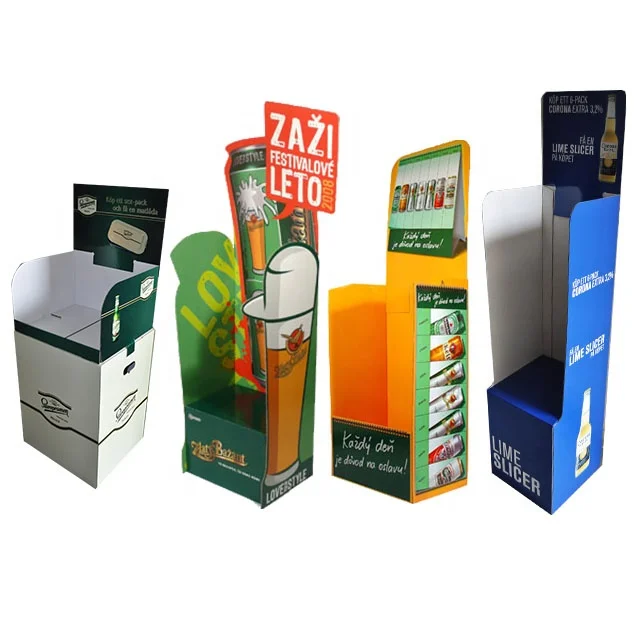 Promotional Portable Pos Cardboard Floor Display Stand Retail Product ...