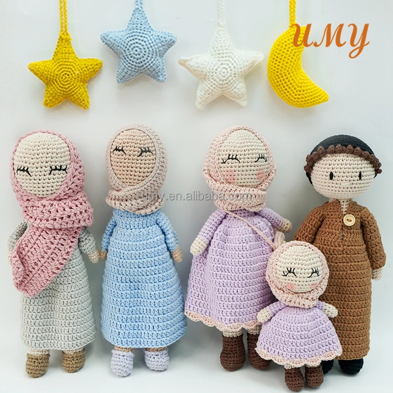 Baby Knitted Islamic Crochet Dolls - Hijab Amigurumi Toys for Kids ...