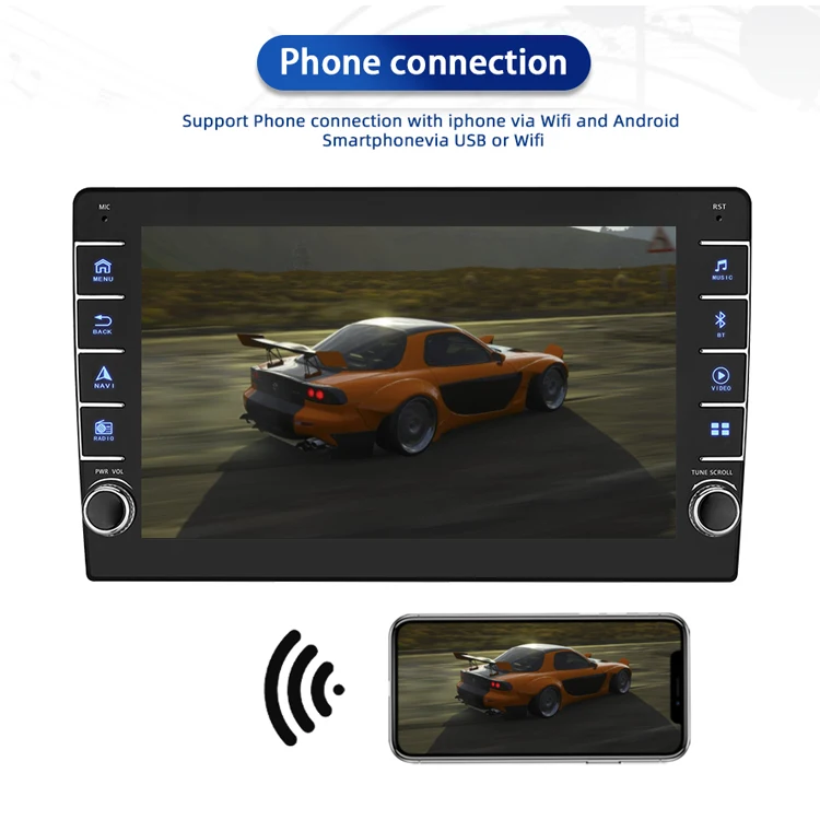 Universal 9 Inch Touch Screen Single 1 Din Android 8.1 Auto Navigation ...