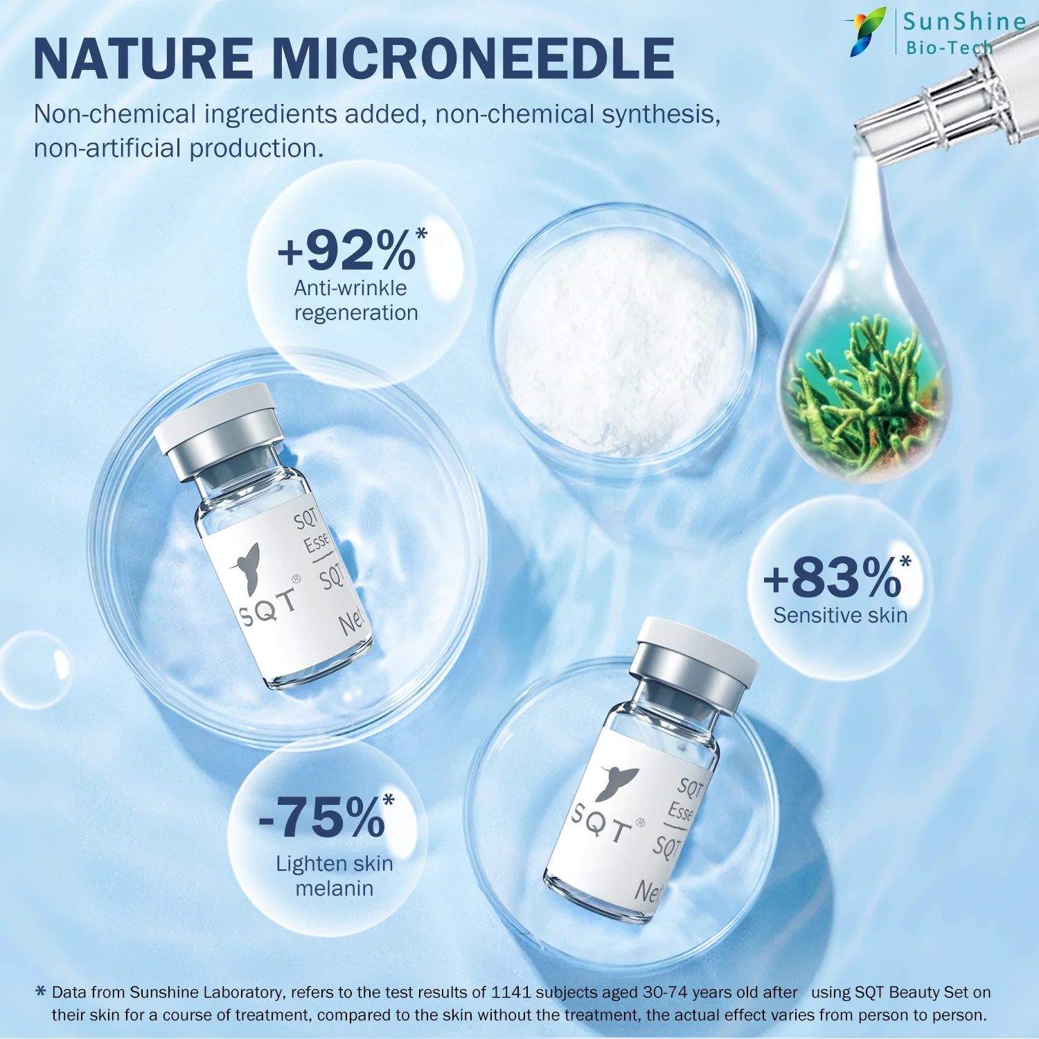 Skincare Acne Skin Repair Spongilla Powder Sqt Biomicroneedling ...