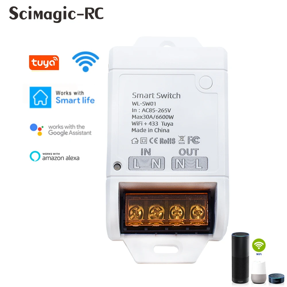 Smart Home Tuya Wifi Module 433mhz Remote Control Self-locking Switch ...