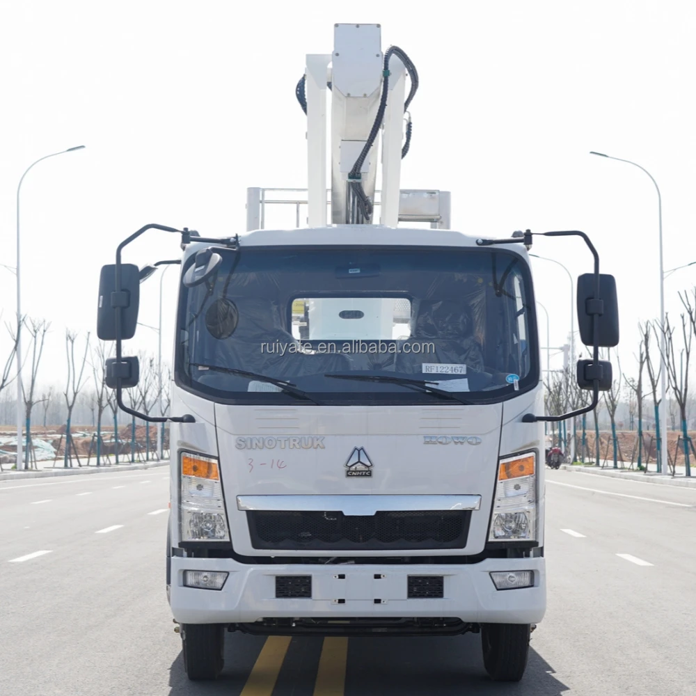 Sinotruk Howo 14 Meters Height Aerial Work Platform Arm Lift Bucket ...