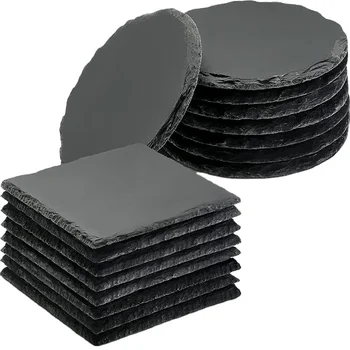Wholesale Custom Black Slate Coaster Factory Price Slate Stone Coasters ...