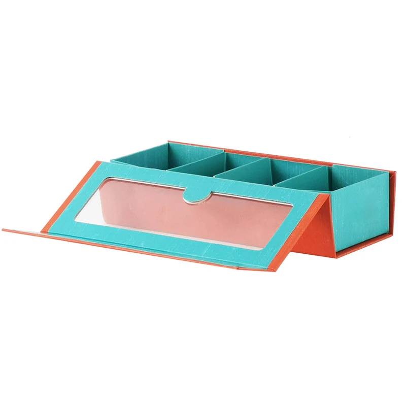 Custom Transparent Window Flap Folding Gift Box Folding Paper Lined ...