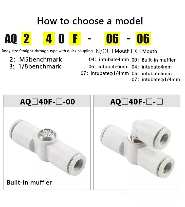 Quick Exhaust Valve AQ240F-04-00 AQ340F-04-00 AQ340F-06-00 Lightweight ...