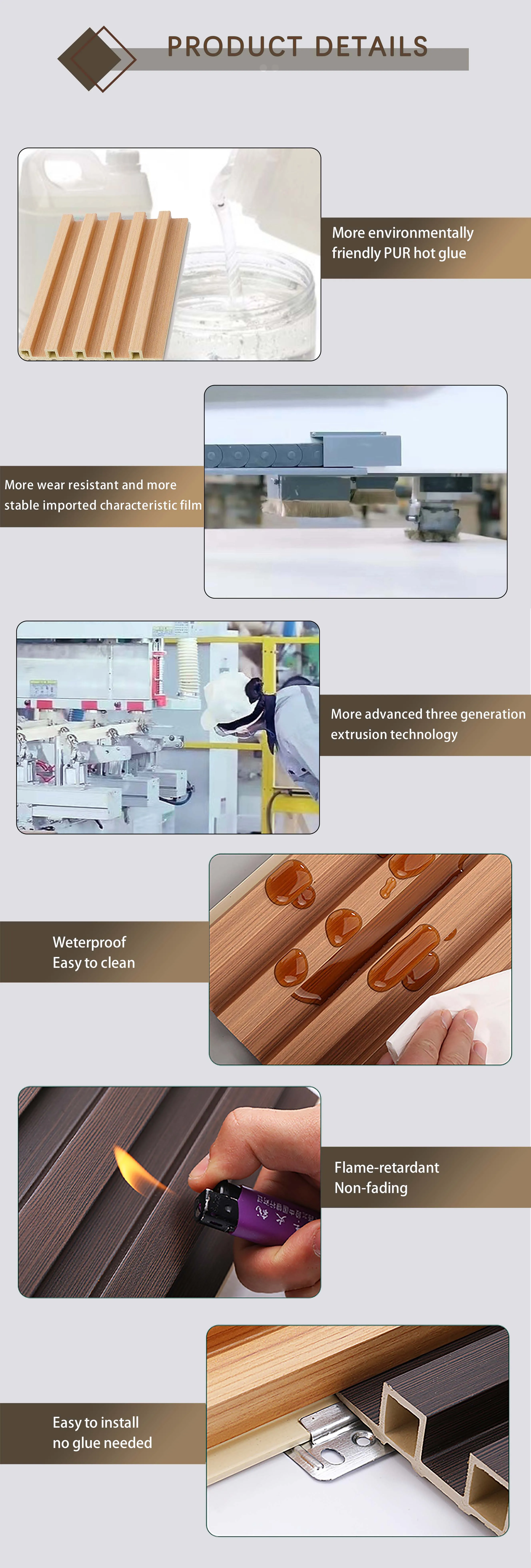 Wpc Fluted Wall Panel Wpc Wall Panel Interior Wood Alternative Wpc Wall ...