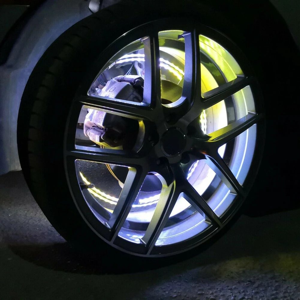 RGB SMD LED Color Wheel Rim Lights APP Control 11 Inch LED Golf Cart ...