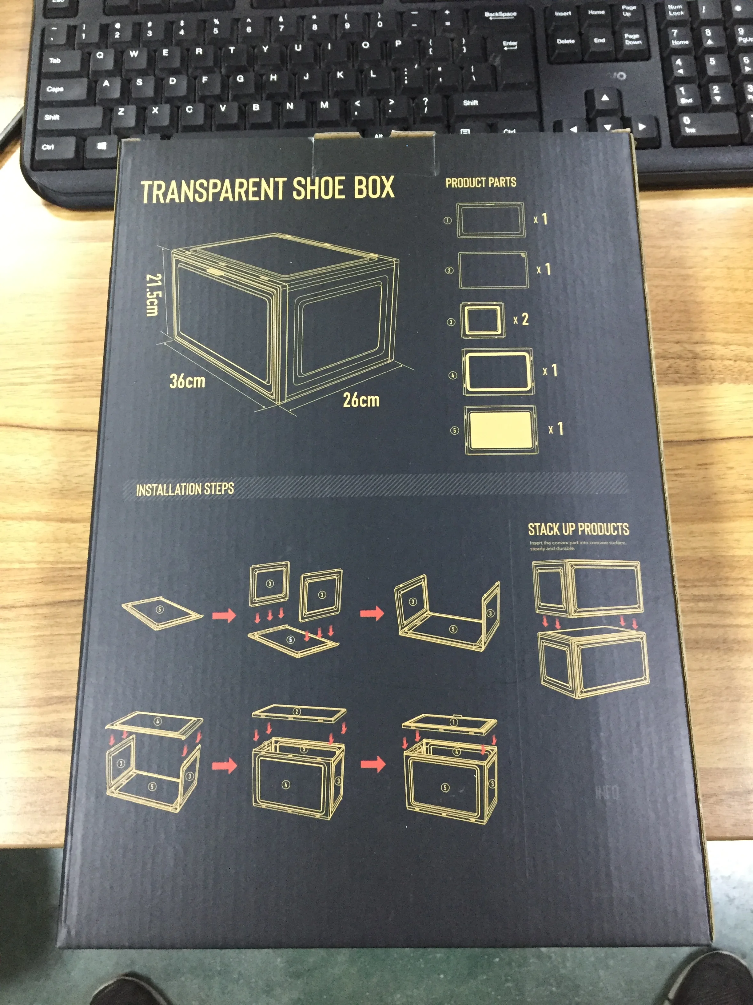 Shoe Boxes With Custom Logo Drop Front Clear Magnetic Shoe Box ...