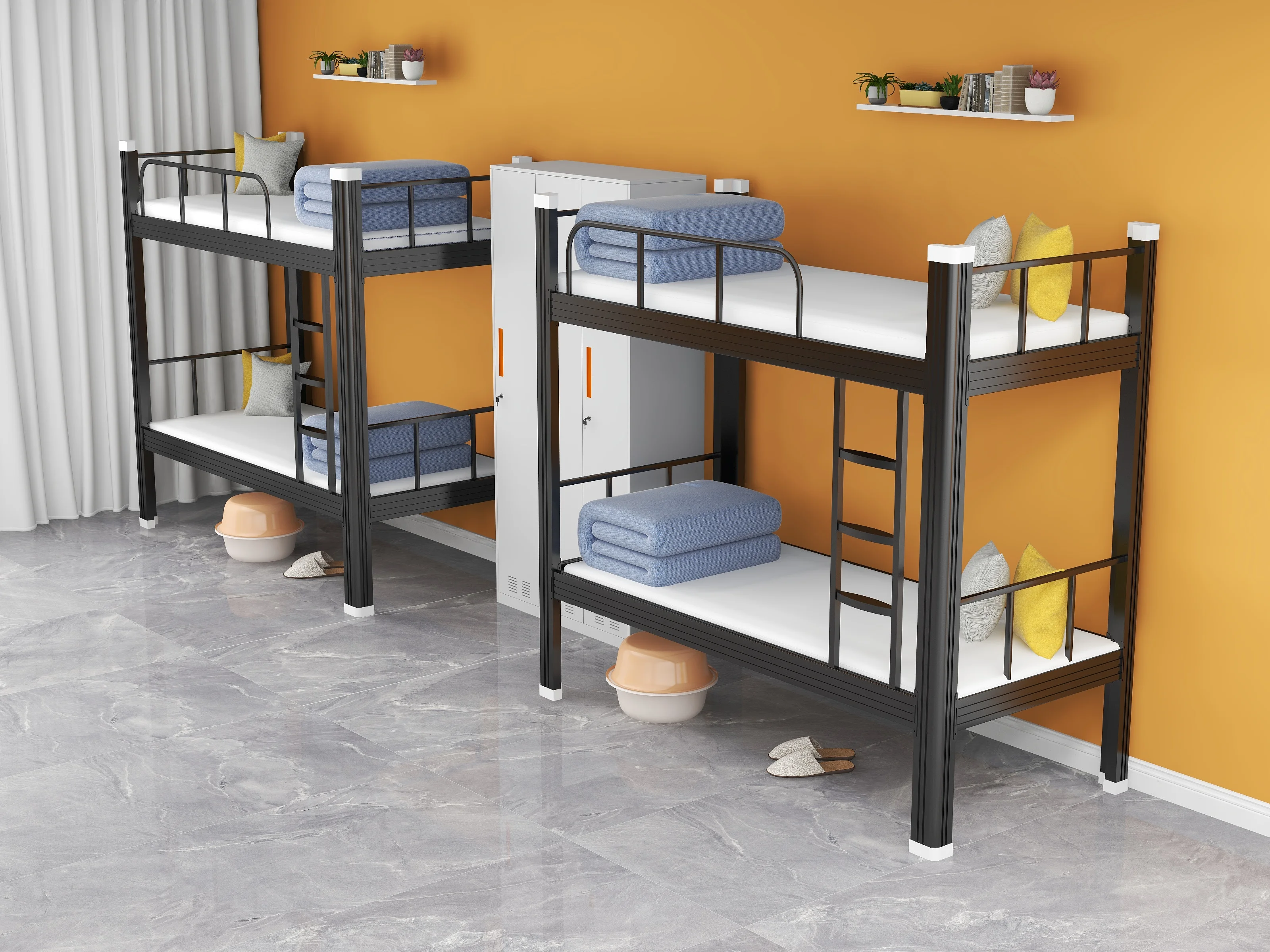 University Furniture Easy Assembly Dormitory Bunk Bed Frame Kidsstudent ...