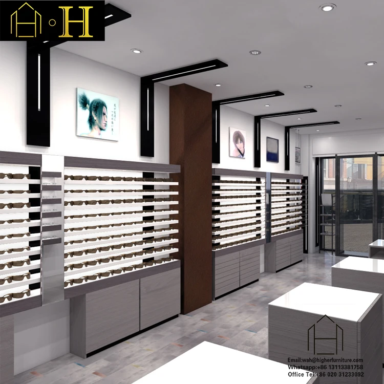 Customized Glasses Optical Store Display Showcase Furniture Optical Store Display Showcase For ...