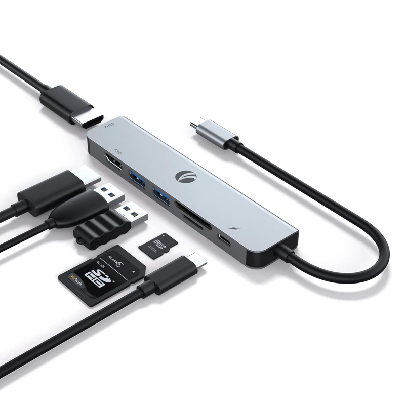 Vcom 7 Port Multiport Docking Station Data Expansion Usb3.0 Type-c ...
