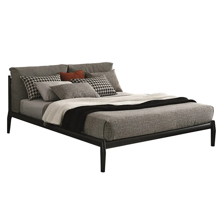 Scadinavian Bed Modern Bedroom Furniture Luxury King Bed Wooden Bed ...