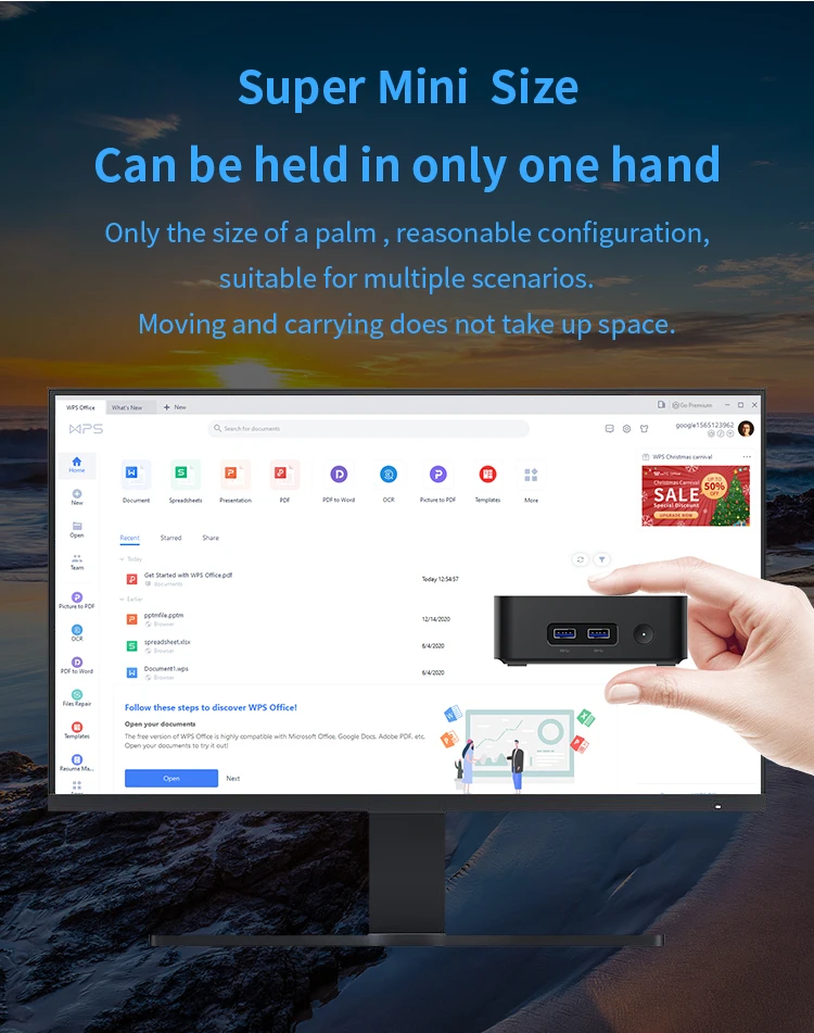 Ultra-thin Mini Pc Bt4 Intel I5-11320h Support Ram 4gb 64gb 4*usb Port ...