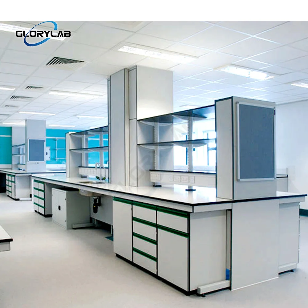 High Quality Ce Certified Lab Furniture Steel Or Wood Lab Bench With H ...