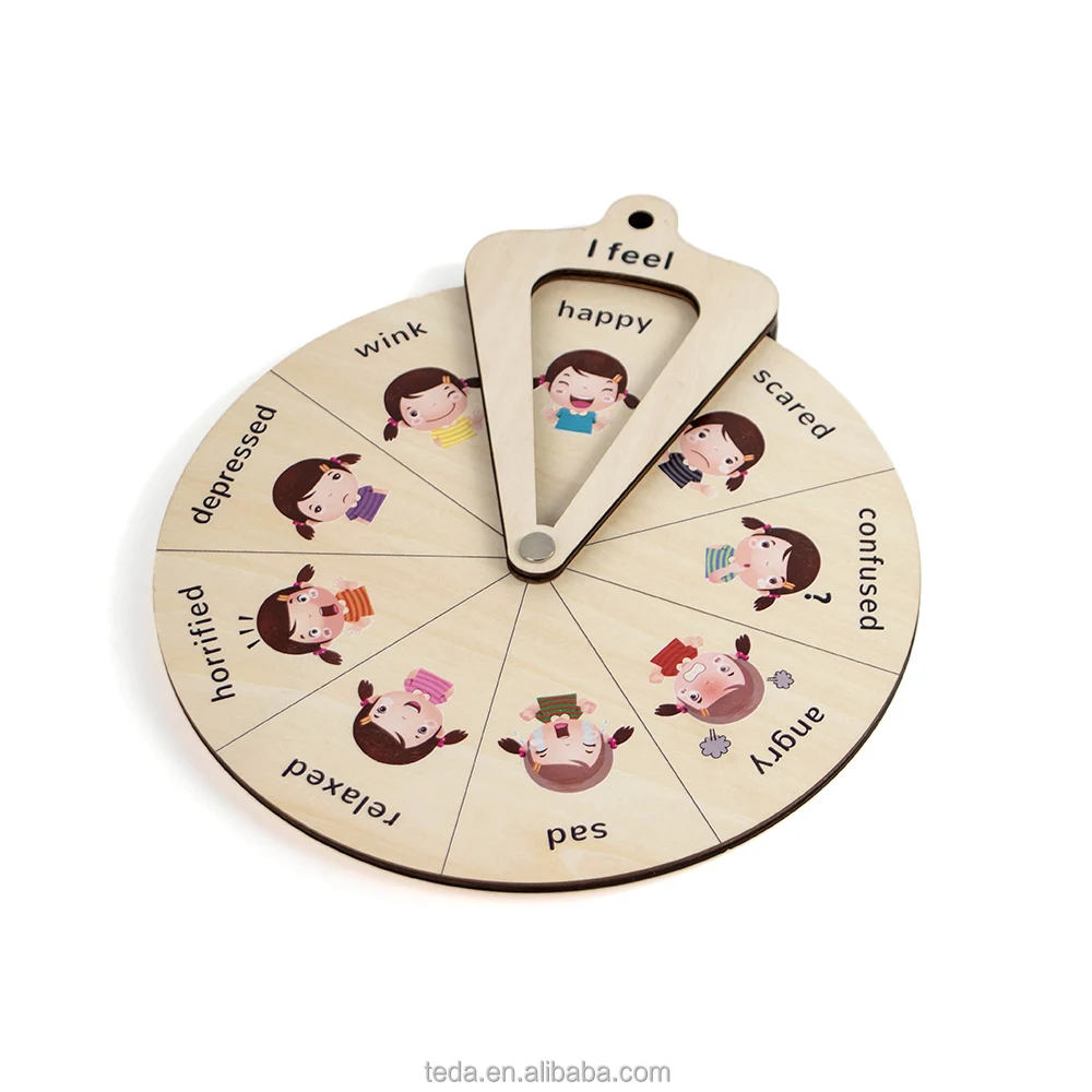 Custom Preschool Wooden Feeling Chart for Kids Toy Toddler Chart ...