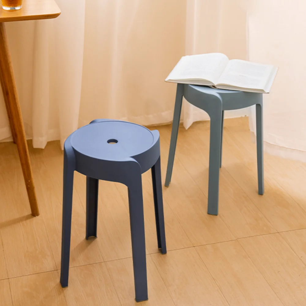 Plastic Stool Household Portable Bjflamingo Stackable Round Stool ...