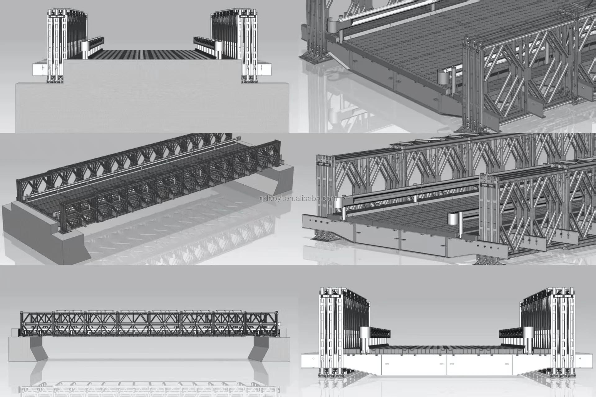 Galvanized Heavy Duty Temporary Steel Truss Structure Pedestrian Bridge ...