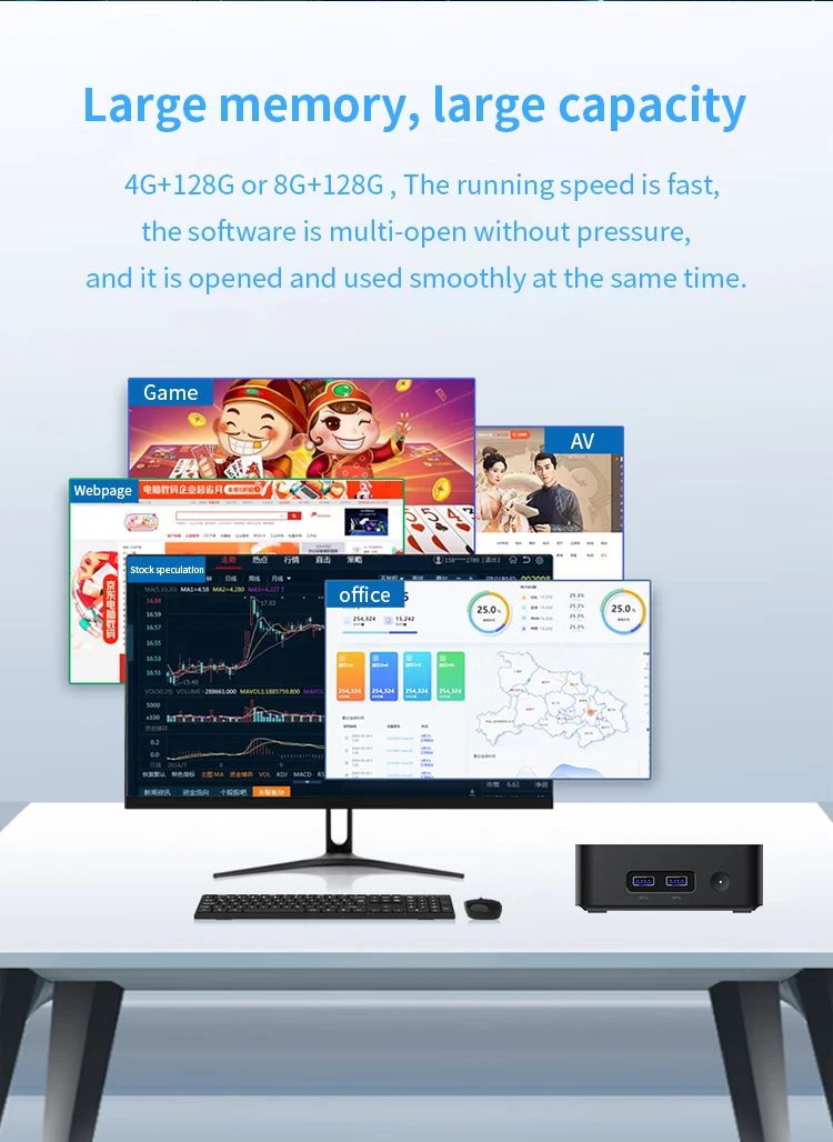 Ultra-thin Mini Pc Bt4 Intel I5-11320h Support Ram 4gb 64gb 4*usb Port ...