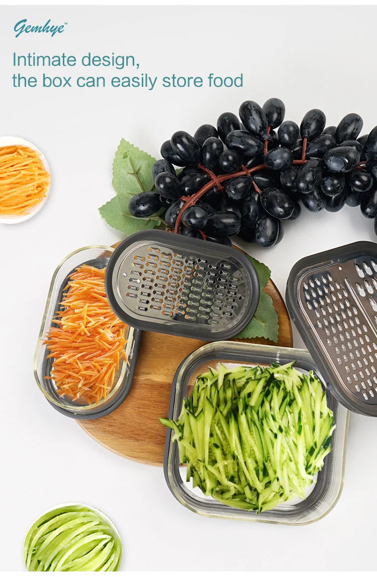 Multi-functional Square Grater Stainless Steel With Box Vegetable ...