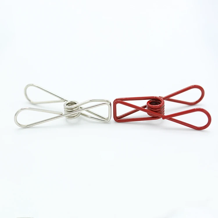 Stainless Steel Spring Socks Hanging Pegs Spring Clips Clamps Clothes ...