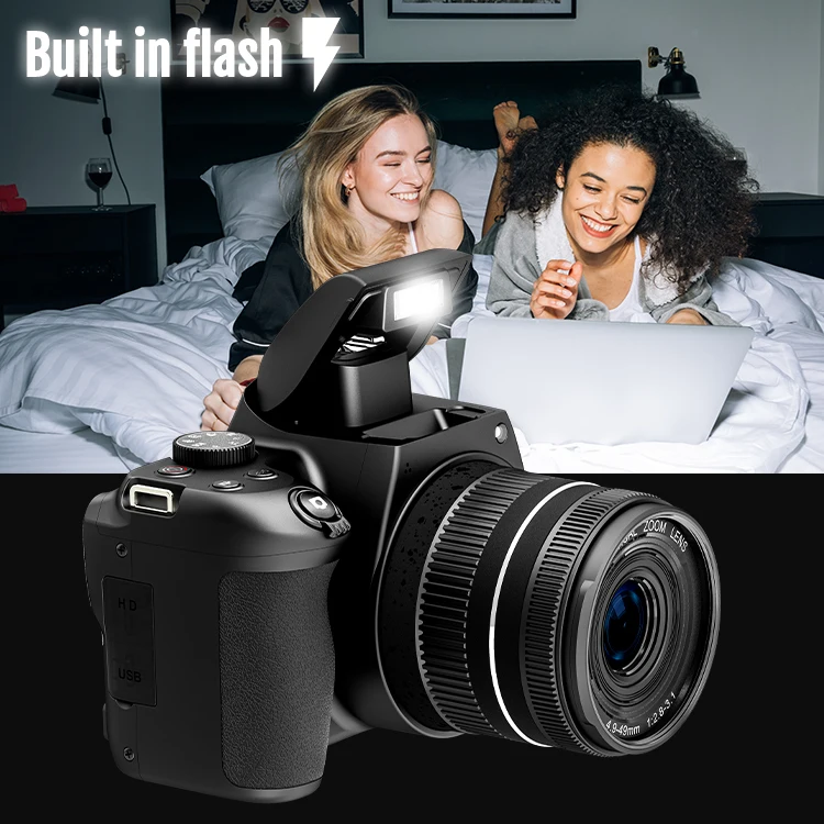 HD Professional Camera - 64MP, 10x Optical Zoom, 4K Video