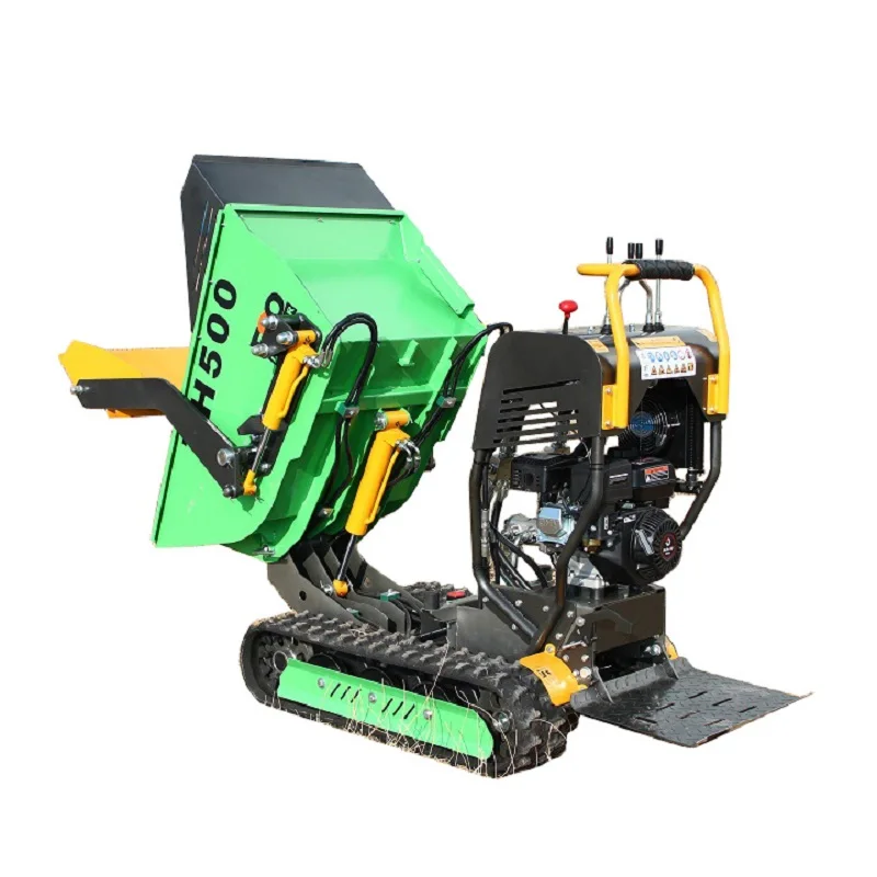 500KG Mini Crawler Dumper Multifunctional Portable Gasoline Tracked ...