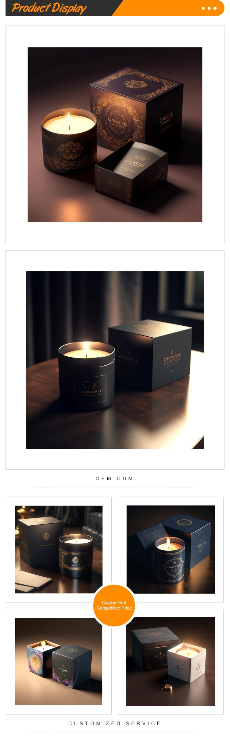 Custom Premium Candle Box Packaging Single Candles Box Package With ...