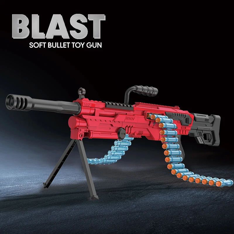 Automatic Shooting Eva Soft Blaster Gun With Bracket M249 Electric Soft ...