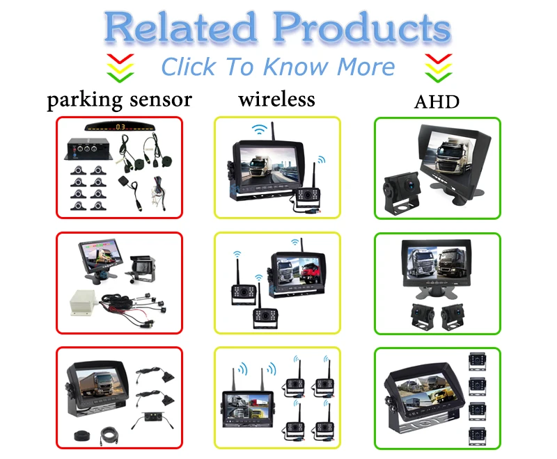 Parking Sensor with Bus Monitor for Truck School Bus Camera Buzzer 24V ...