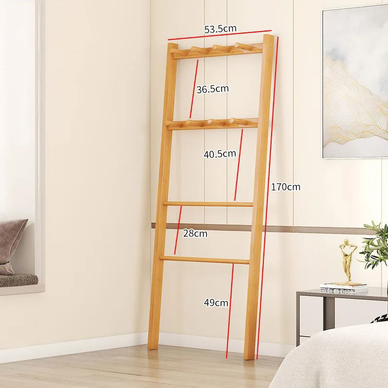 Multi-functional Solid Wooden Display Clothing Ladder Rack - Buy Wood ...