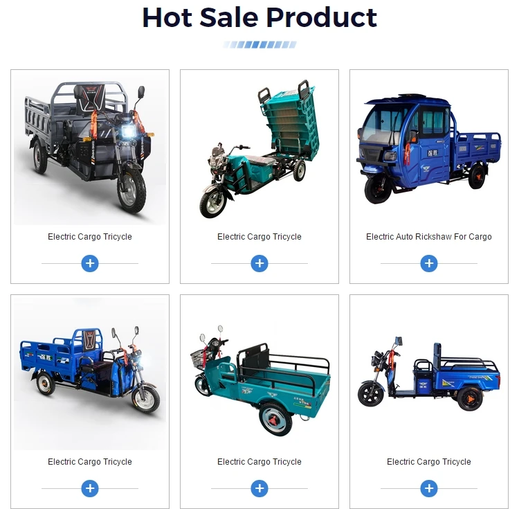 Electric Cargo Tricycle E Loader Cart Electric Three Wheeler for Adults ...