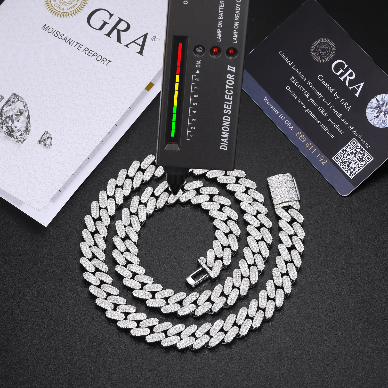 TUHE Jewelry - Iced Out 12mm Cuban Link Chain with Moissanite