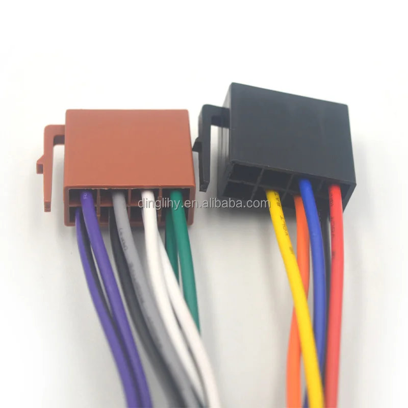 8 Pin Connector Plug Car Stereo Radio Adapter Cable ISO Wire Harness ...
