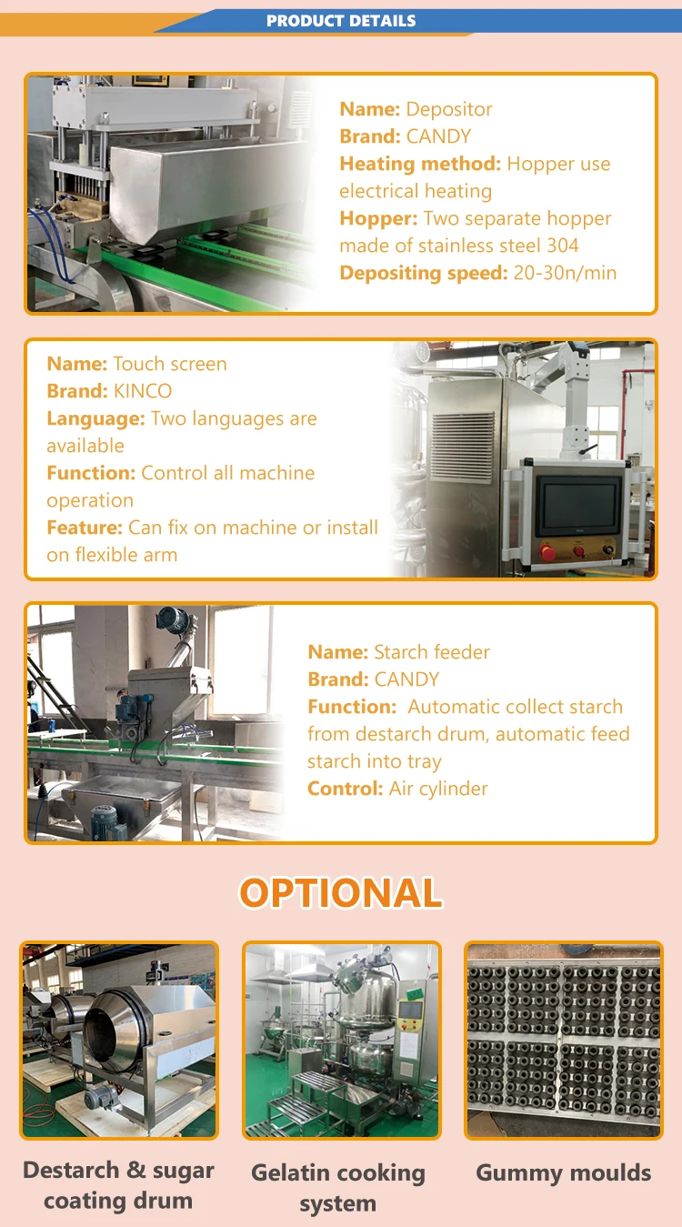 Semi-Automatic Gummy Deposit Machine Starch Jelly Mogul Candy ...