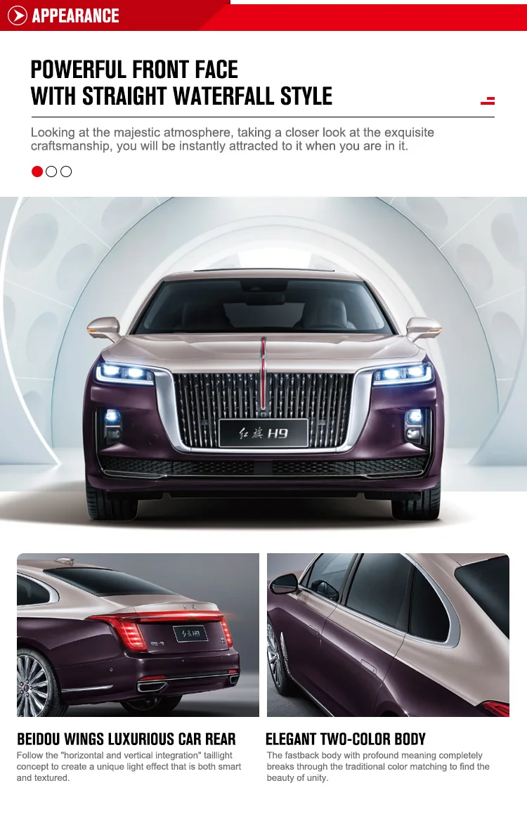 2023 Hongqi H9 5-seater Sedan 3.0t V6 Luxury Fuel Sedan Gas Car - Buy Faw Hongqi H9 China Cars ...