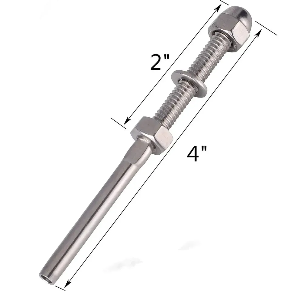 Stud Terminal Stainless Steel 304 and 316 Wire Rope Threaded Stud ...