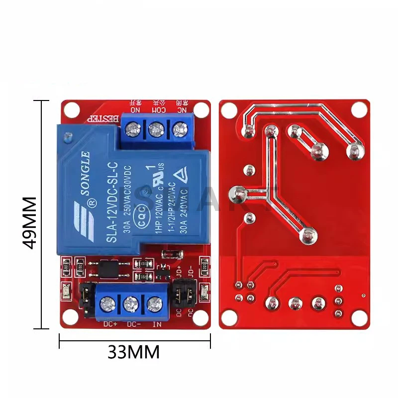 DC 5V 12V 30A High Power 1 Channel Relay Module With Optocoupler ...