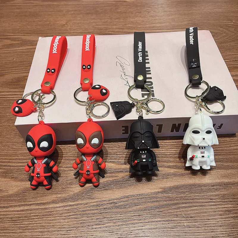 Cool Cartoon Dead Pool Keychain Marvel 3d Doll Pendant Boy Gift Key ...