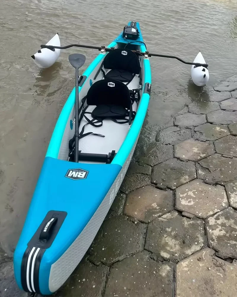 1 Person 2 Person Anti-Slip Drop Stitch Inflatable Canoe Kayaks for Fishing