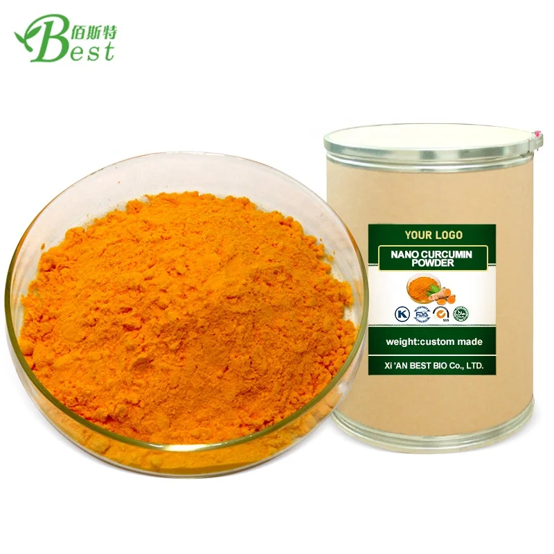 100% Pure Water Soluble Nano Curcumin Extract Powder Manufacturers Nano ...